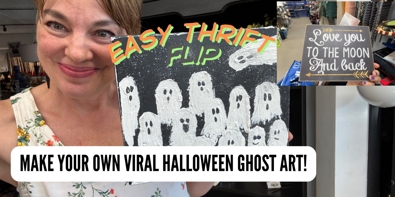 How to Make Ghost Party Art from a Thrifted Sign | Goodwill Greater ...
